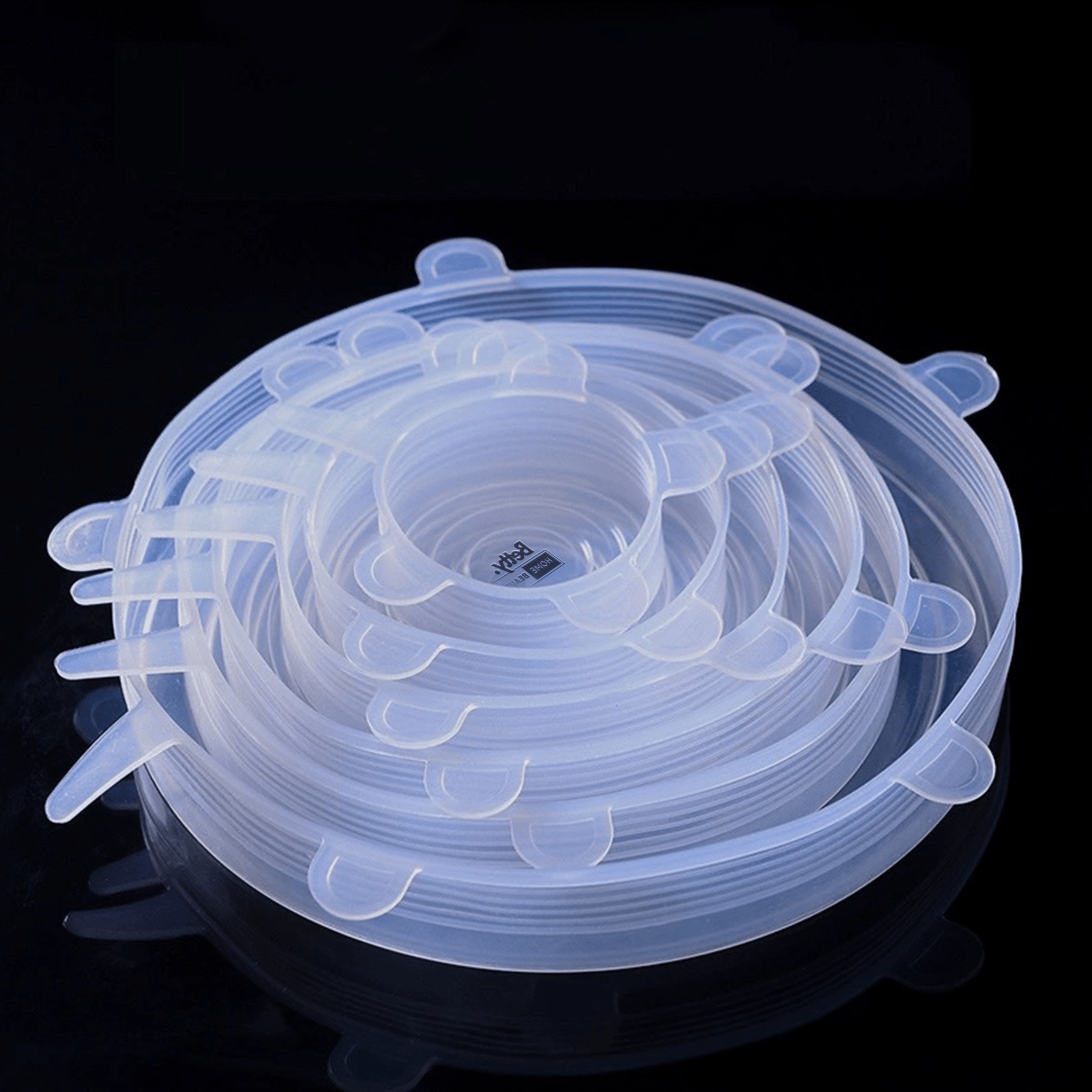 6 Pack Silicone Stretch Lids | Reusable, Airtight & Leak-Proof | Betty ...